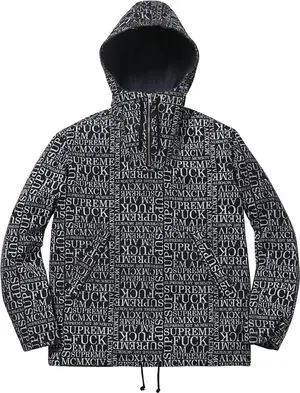 Supreme Hooded Denim Pullover - Black