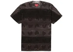 Supreme Hearts Dyed Short Sleeve Top - Black