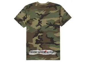 Supreme Headline Tee Shirt Woodland Camo