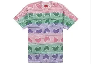 Supreme Hearts Dyed Short Sleeve Top - Pink