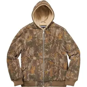 Supreme Hooded Suede Work Jacket - Tree Camo
