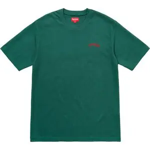Supreme Mesh Arc Logo Tee Shirt - Dark Green