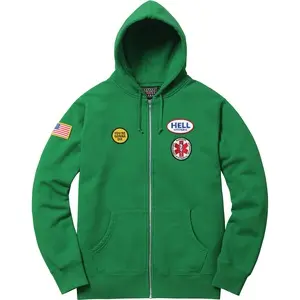 Supreme Hysteric Glamour Patches Zip Up Sweatshirt - Green