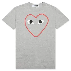 Play Comme Des Garcon Red Heart Sketch T-shirt