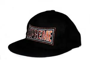 Supreme Metallic Arc 6-panel Cap - Black