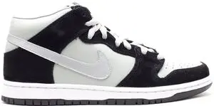 Nike Sb Dunk Mid Sneakers - Black/metallic Silver/medium Silver