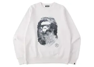 A BATHING APE Ape Head Moon Crewneck Sweatshirt