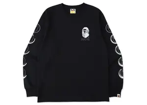 A BATHING APE Ape Head Moon Long Sleeve Tee Shirt - Black