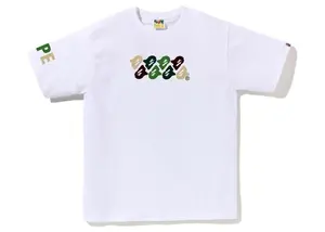 A BATHING APE Abc Camo Tee Shirt - White/green
