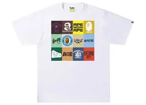 A BATHING APE Classic Logo #2 Tee Shirt - White