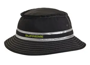 Supreme Contrast Stitch Crusher Hat - Black