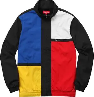 Supreme Color Blocked Track Jacket - Black