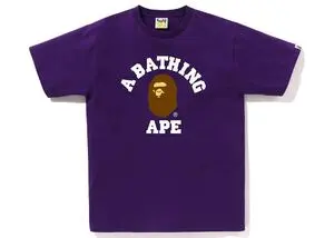 BAPE College Tee Shirt - Purple