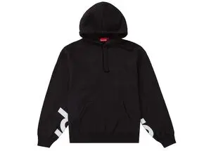 Supreme Cropped Panels Hooded Sweatshirt - Black