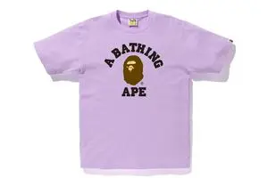 BAPE College Tee Shirt Purple