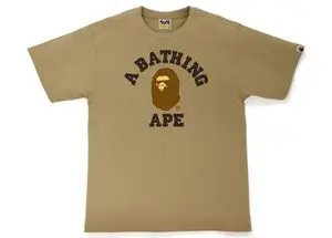 BAPE College Tee Shirt - Beige