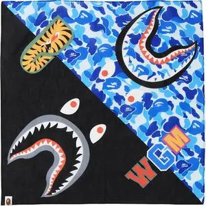 A BATHING APE Abc Shark Bandana - Blue