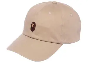 A BATHING APE Ape Head Panel Cap - Beige