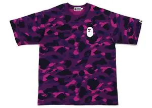 BAPE Camo Ape Head Relaxed Fit Tee Shirt - Purple