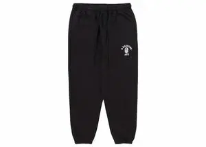 A BATHING APE College One Point Overdye Pants - Black