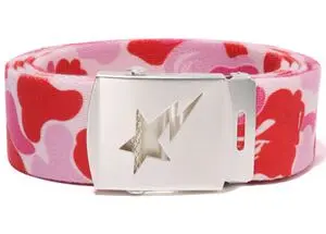 A BATHING APE Abc Camo Sta Gi Belt - Pink