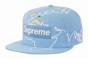 Supreme Worldwide Box Logo Cap - Light Blue