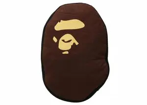 A BATHING APE Ape Head Cushion - Brown/black