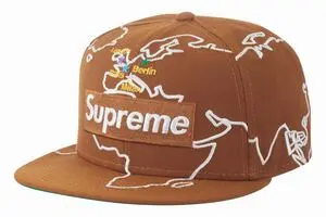 Supreme Worldwide Box Logo Cap - Brown
