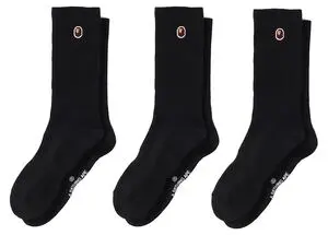 A BATHING APE Ape Head One Point Socks - Black