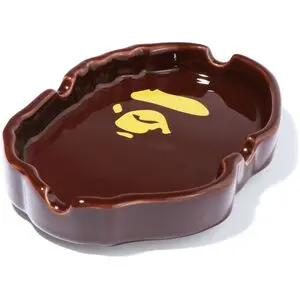 A BATHING APE Ape Head Ashtray - Brown