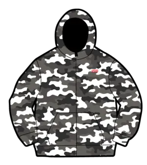 Supreme Windstopper Zip Up Hooded Sweatshirt - Snow Camo