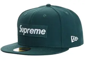 Supreme World Famous Box Logo New Era Cap - Dark Green