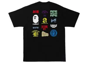 A BATHING APE Classic Logo #1 Tee Shirt - Black