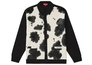 Supreme Cow Print Cardigan - Black