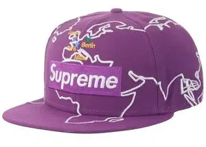 Supreme Worldwide Box Logo Cap - Purple