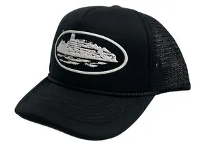 CORTEIZ Alcatraz Print Trucker Hat - Black