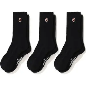 A BATHING APE Ape Head One Point Socks - Black