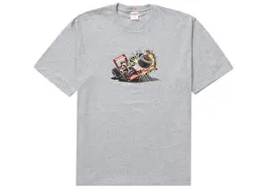 Supreme Crash Tee Shirt - Heather Grey