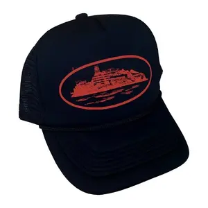 CORTEIZ Alcatraz Trucker Hat - Black/red