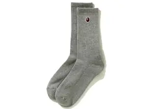 BAPE Ape Head One Point Socks Grey