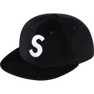 Supreme Corduroy 6-panel Cap - Black