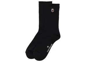 A BATHING APE Ape Head One Point Socks - Black
