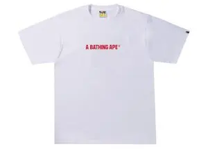 A BATHING APE Camo Busy Works Tee Shirt - White/red