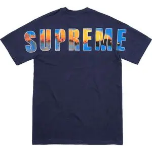 Supreme Crash Tee Shirt - Navy Blue