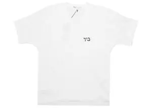 Adidas Y3 Signature Short Sleeve Tee Shirt - White