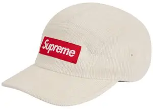 Supreme Corduroy Camp Cap - White