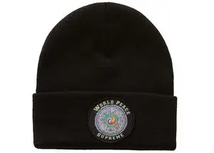 Supreme World Peace Beanie - Black