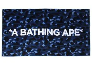A BATHING APE Camo Beach Towel - Navy Blue
