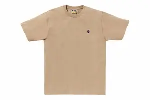A BATHING APE Ape Head One Point Tee Shirt - Beige