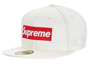 Supreme World Famous Box Logo New Era Cap - White | Editorialist